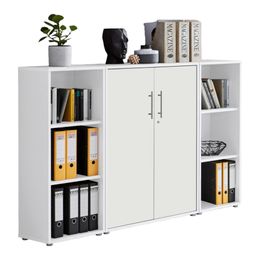 Aktenschrank Office Edition Sw Set 2 niedrig Wei&szlig;