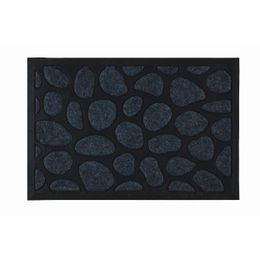 Fu&szlig;matte Stone in Schwarz ca. 40x60cm