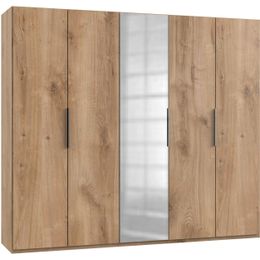 Dreht&uuml;renschrank Level 36A mit Spiegel ca. 250 cm Eiche Dekor