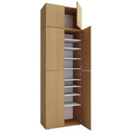 Schuhschrank Lona XXL ca.70x223x39cm Buchefarben