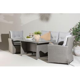 Dining-Loungeset Brentwood Grau, Kunststoffgeflecht