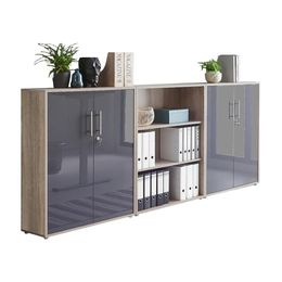 Aktenschrank Office Edition Sw Set 9 Eiche/Anthrazit