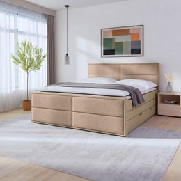 Boxspringbett Palermo ca. 180x200 cm Naturfarben
