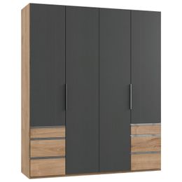 Dreht&uuml;renschrank 200cm Level, Graphit/Eiche Dekor