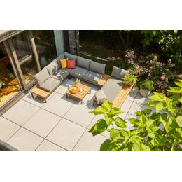 siena GARDEN Modul-Loungegarnitur 5-tlg. Grau Teakholz