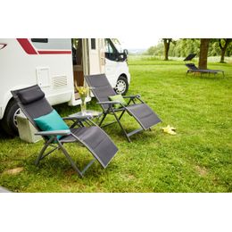 siena GARDEN Garten-Relaxliegel Anthrazit Aluminium klappbar