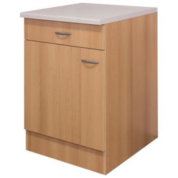 K&uuml;chenunterschrank in Buchefarbe 'Nano'
