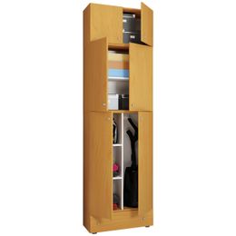Mehrzweckschrank Lona XXL Buchefarben ca. 70x240x39 cm