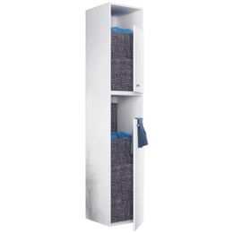 Hochschrank Dreso XXL ca. 40x184x39 cm Wei&szlig;