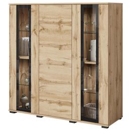 Highboard Caro ca. 120x122 cm Eiche Wotan