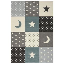 Kinderteppich Pastel Kids Grau/Hellblau ca. 120x170cm