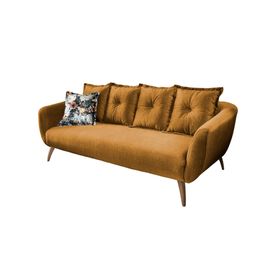 3-Sitzer-Sofa Baggio Gelb Velours