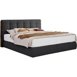 Boxspringbett Lavenito Schwarz ca. 200x200cm