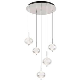 Globo LED-H&auml;ngeleuchte Aida Klar/Schwarz max. 33 Watt