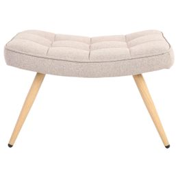 Hocker Uta Beige Webstoff