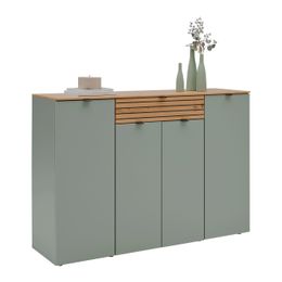 Sideboard Bahia-M Gr&uuml;n/Eiche Artisan