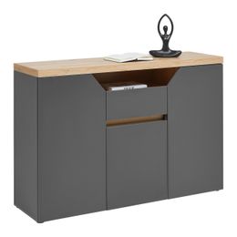 Sideboard Pepe Graphitfarben/Eiche Artisan