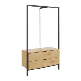 Garderobe Connor Eichefarben/Schwarz MDF