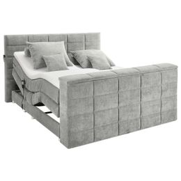 CARRYHOME Boxspringbett Denver Schlamm ca. 180x200 cm mit Topper