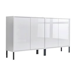 Sideboard Mailand Set 2 Wei&szlig;