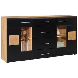 Sideboard Sonate Schwarz/Eichefarben
