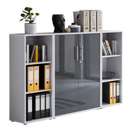 Aktenschrank Office Edition Sw Set 2 niedrig Grau/Anthrazit