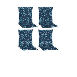 Niedriglehner Auflagen Bunde 4er- Set ca. 100x50 cm Blau