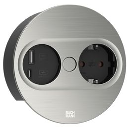 Vogt Steckdosenelement 611203 in Edelstahlfarben