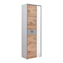 Garderobenschrank Dynamic in Grau/Eichefarben
