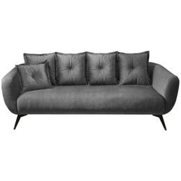 3-Sitzer-Sofa Baggio Grau Velours