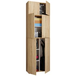 Mehrzweckschrank Lona XXL ca.70x223x39cm Eiche Dekor