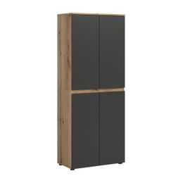 Garderobenschrank Scarpa Anthrazit/Eiche