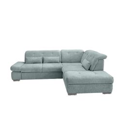 Ecksofa Dalida Mintgr&uuml;n Chenille mit Bettkasten