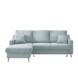 Ecksofa Valentina Hellblau Cord