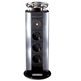 Vogt Steckdosenelement Evoline Port in Edelstahlfarbe