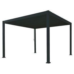 Pergola Deluxe ca. 300x250x300 cm Schwarz