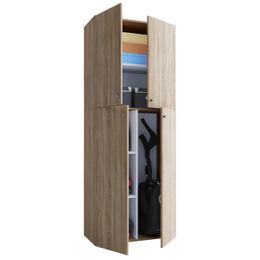 Mehrzweckschrank Lona ca. 70x182 cm Eichefarben