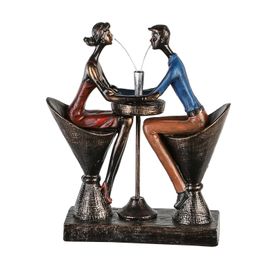 Skulptur Bronzefarben/Bunt
