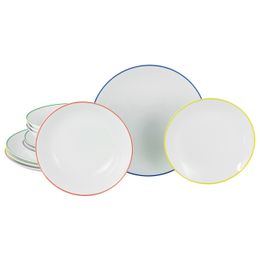 Creatable Tafelservice Luna Color Wei&szlig;/Multicolor, 12-teilig
