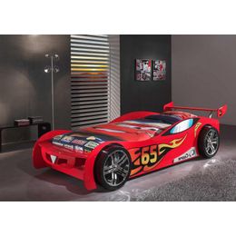 Vipack Autobett Le Mans Rennauto 90x200 cm Rot