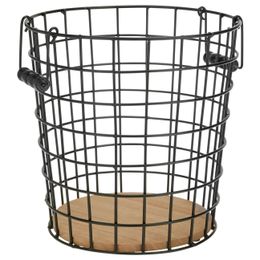 Papierkorb Cage Braun/Schwarz