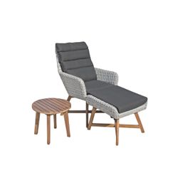 Loungesessel-Set Clavia Grau/Akazie