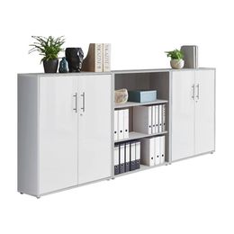 Aktenschrank Office Edition Sw Set 9 Grau/Wei&szlig;