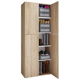 Schuhschrank Lona ca.70x182x37cm Eichefarben
