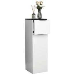Highboard Donali ca. 30x95 cm Wei&szlig;/Schwarz