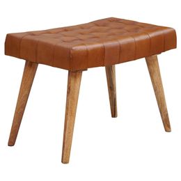 Hocker WL6.012 ca. 67x47 cm Braun/Echtleder