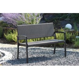 Sitzbank mit Lehne Braun/ Schwarz L: 116 cm