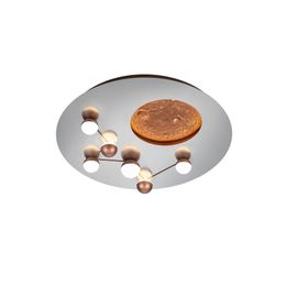 Trio LED-Deckenleuchte Zodiac Braun/Alufarben max. 42 Watt Deckenlampe