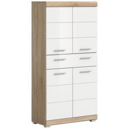 Midischrank Lambada ca. 74x141cm Sonoma Eiche/Wei&szlig;