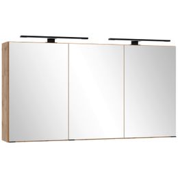 Held Spiegelschrank Chester mit LED ca. 120x64 cm Eiche Wotan